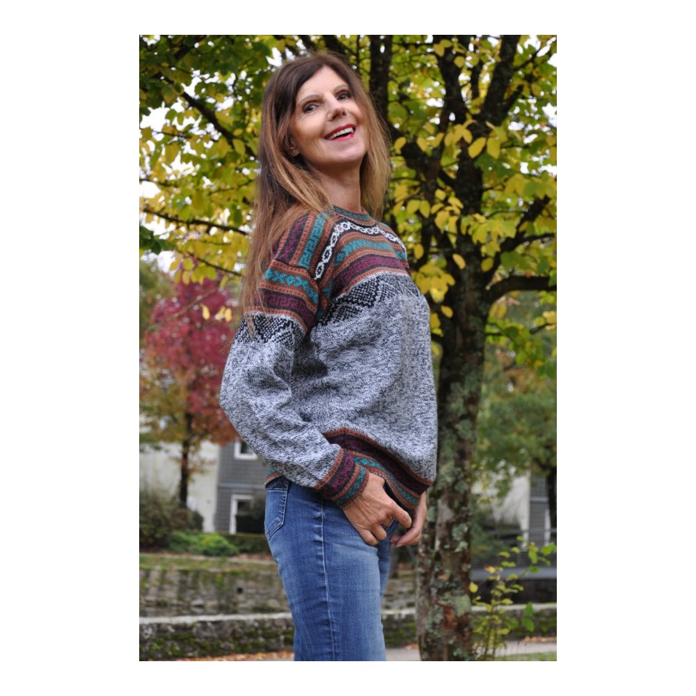 Pull péruvien coupe droite